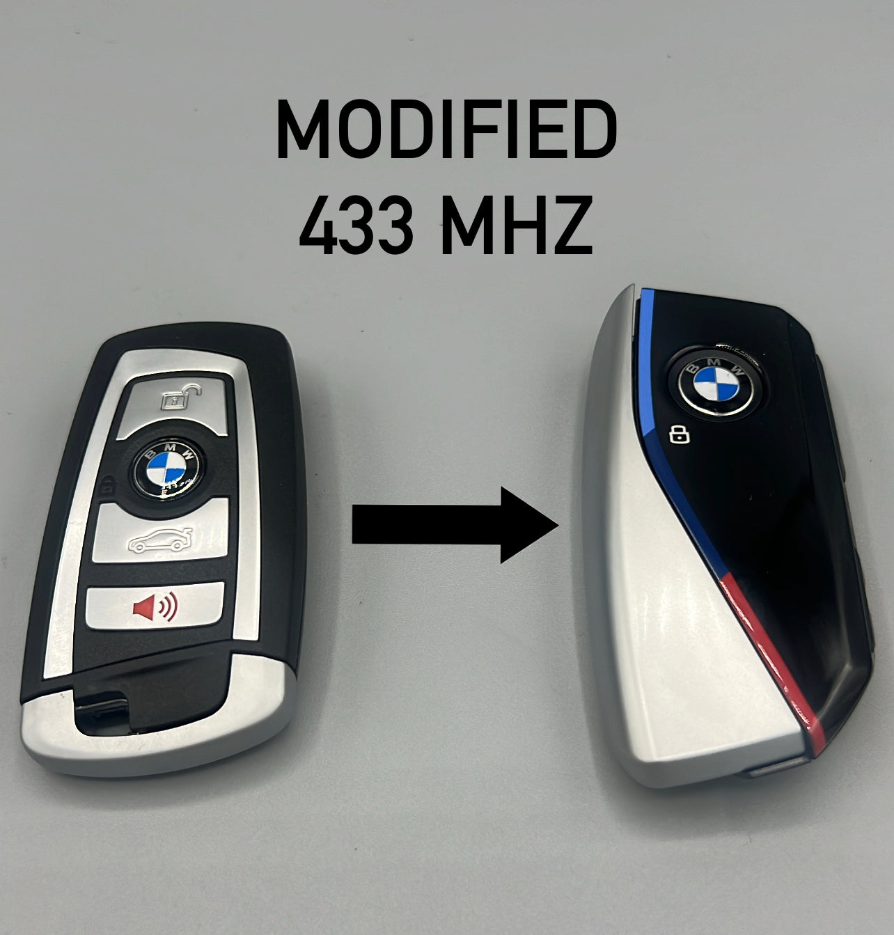 BMW Modified Smart Key 433 MHz (Silver Trim)